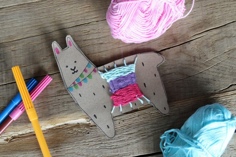 Lama weven met kinderen: een leuke DIY knutsel!